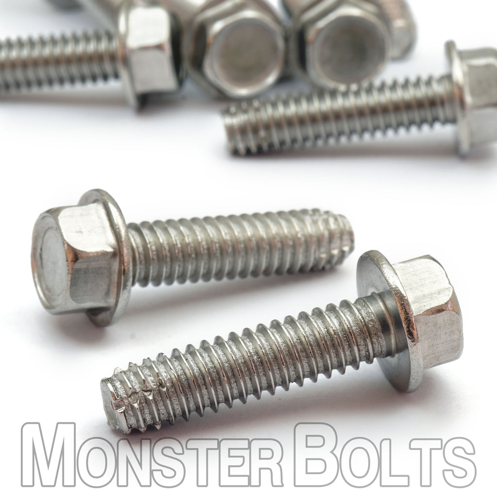 Bulk 1/4-20 Hex-Washer Type F Thread-Cutting Screws | 18-8 Stainless