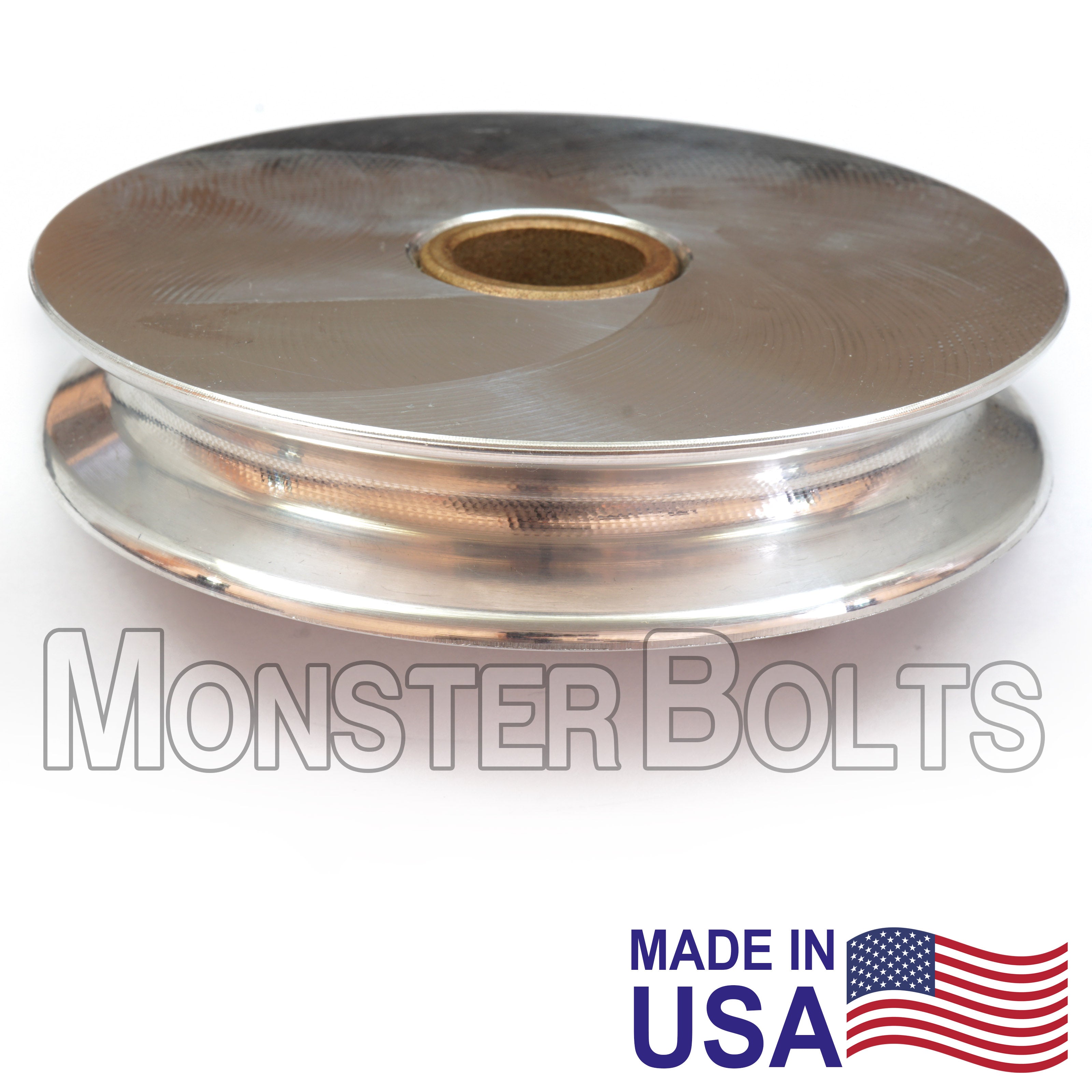 4" Aluminum Boat Lift Sheave (3/4" Wide) Oilite Bronze Bushing - USA Made