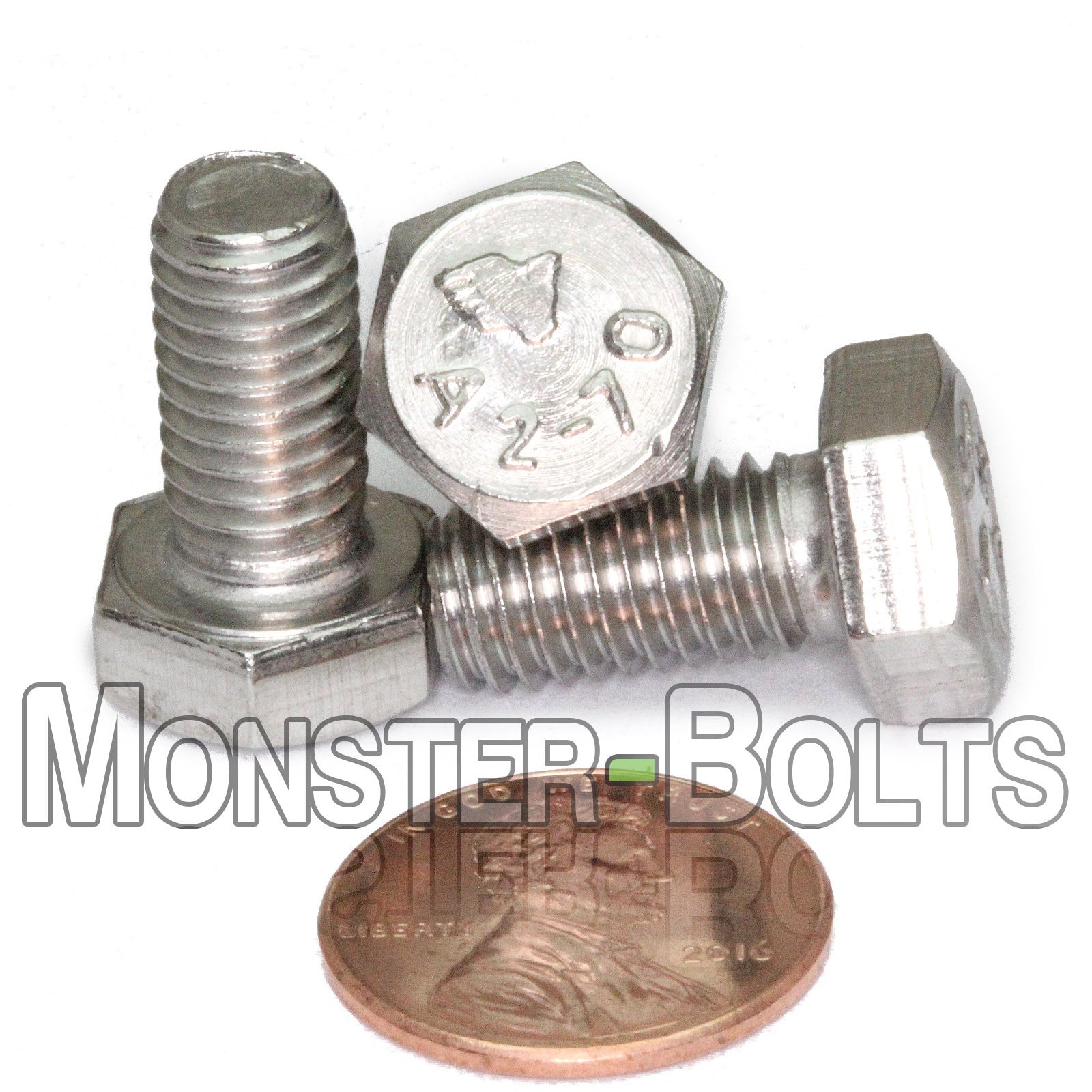 M8 x 1.25 Hex Head Bolts, Stainless Steel 18-8, Metric Coarse Thread