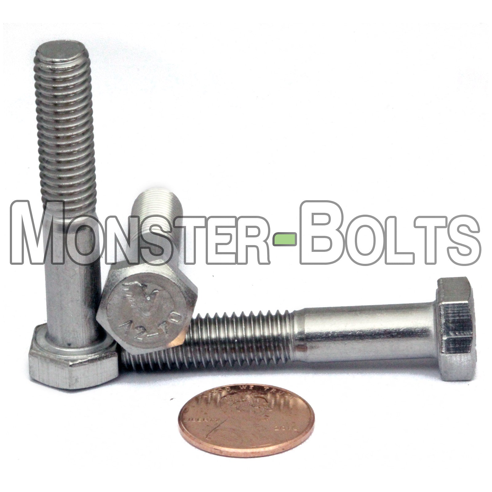 M8-1.25 Stainless Steel Hex Cap Bolts - Full & Partial Thread | Monster ...