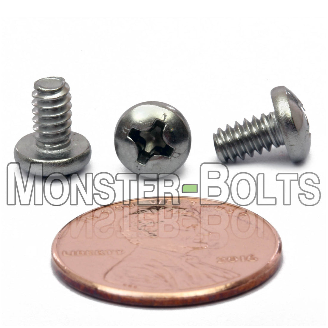 #6-32 Phillips Pan Head Machine Screws | Stainless Steel 18-8 | Monster ...