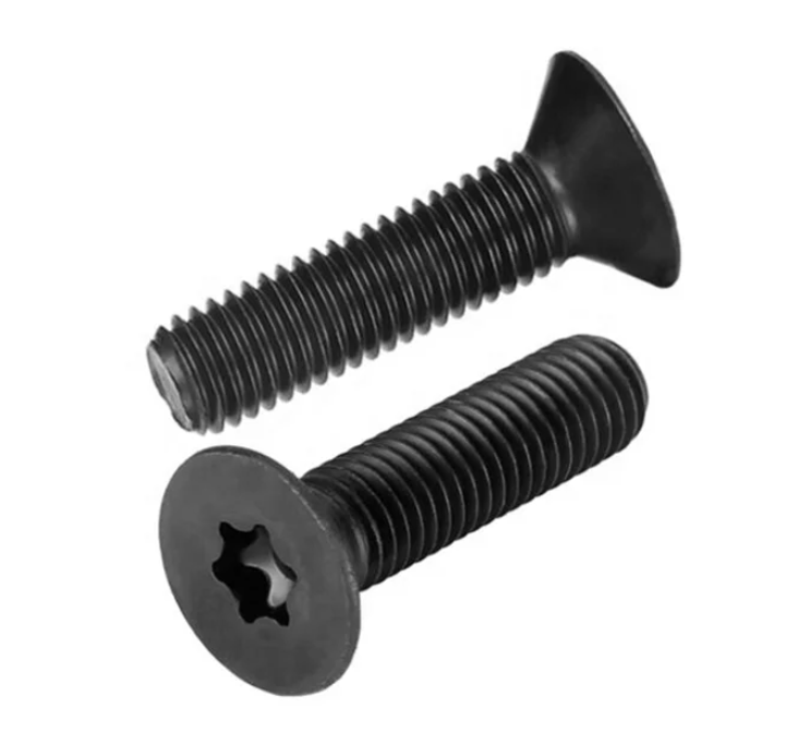 M6 Torx (6-Lobe) Flat-Head Screws | ISO 14581 Class 8.8 Black Oxide Bulk