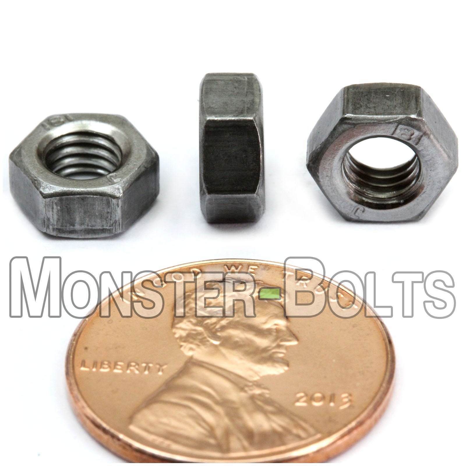 Hex Nuts - Metric DIN 934 Steel w Black Oxide | Monster Bolts