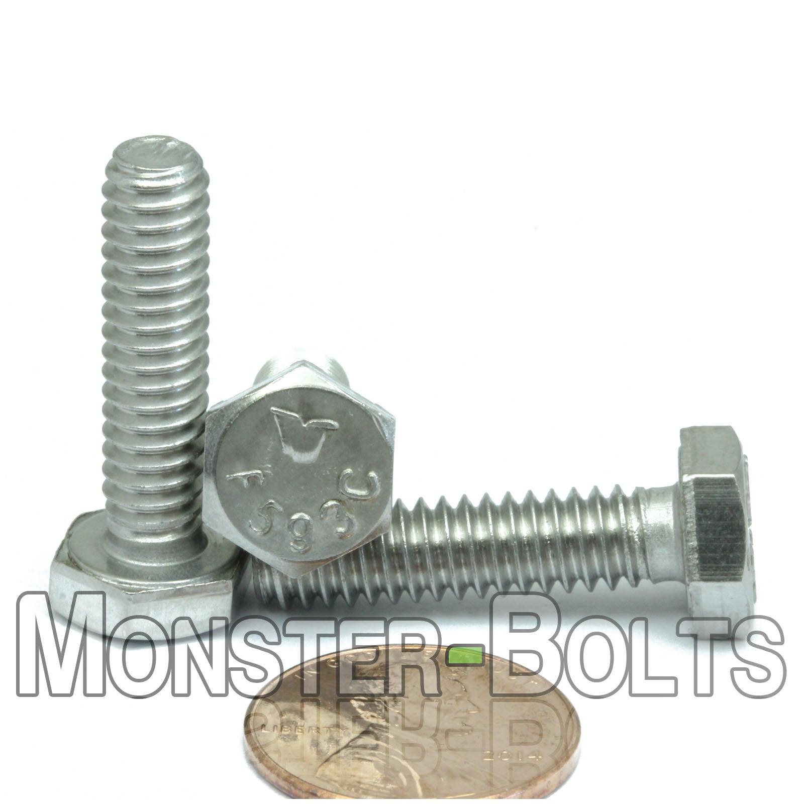 1/4"-20 Stainless Steel Hex Cap Bolts | ASTM F593 | Monster Bolts