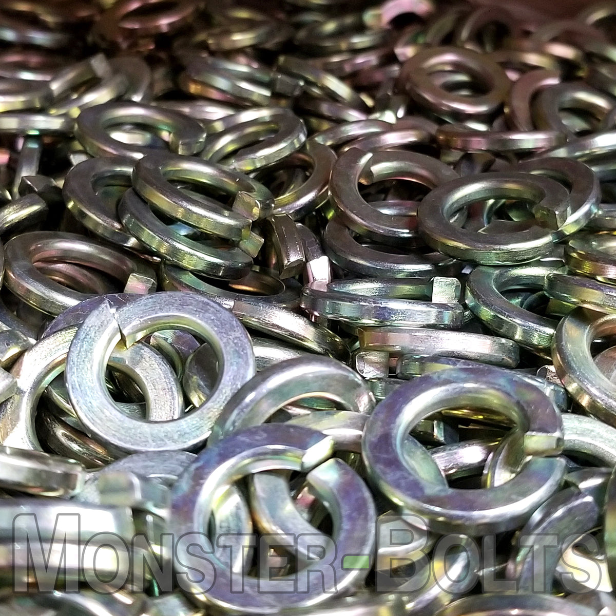 Thru-Hardened Grade 8 Split Lock Washers | Zinc-Yellow Plated Steel ...